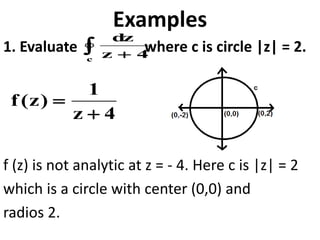 Cauchy integral theorem & formula (complex variable & numerical method ) | PPTX