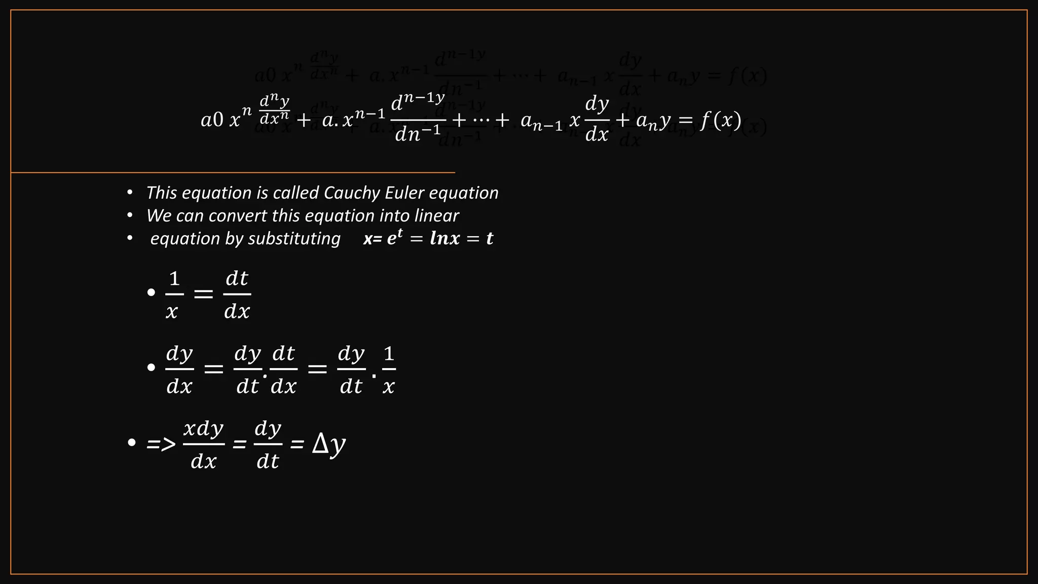 Cauchy Eular Differential Equation | PPTX
