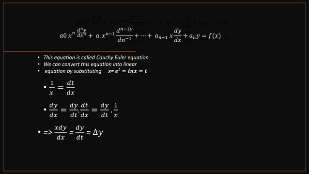 Cauchy Eular Differential Equation | PPTX