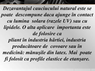 Cauciucul natural si sintetic | PPTX