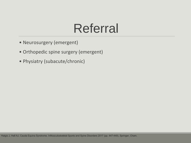 Cauda Equina Syndrome | PPT