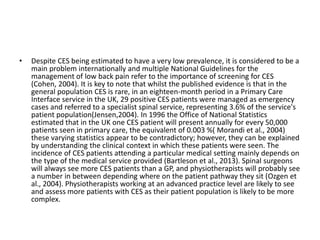 Cauda equina syndrome bowel dysfunction | PPTX