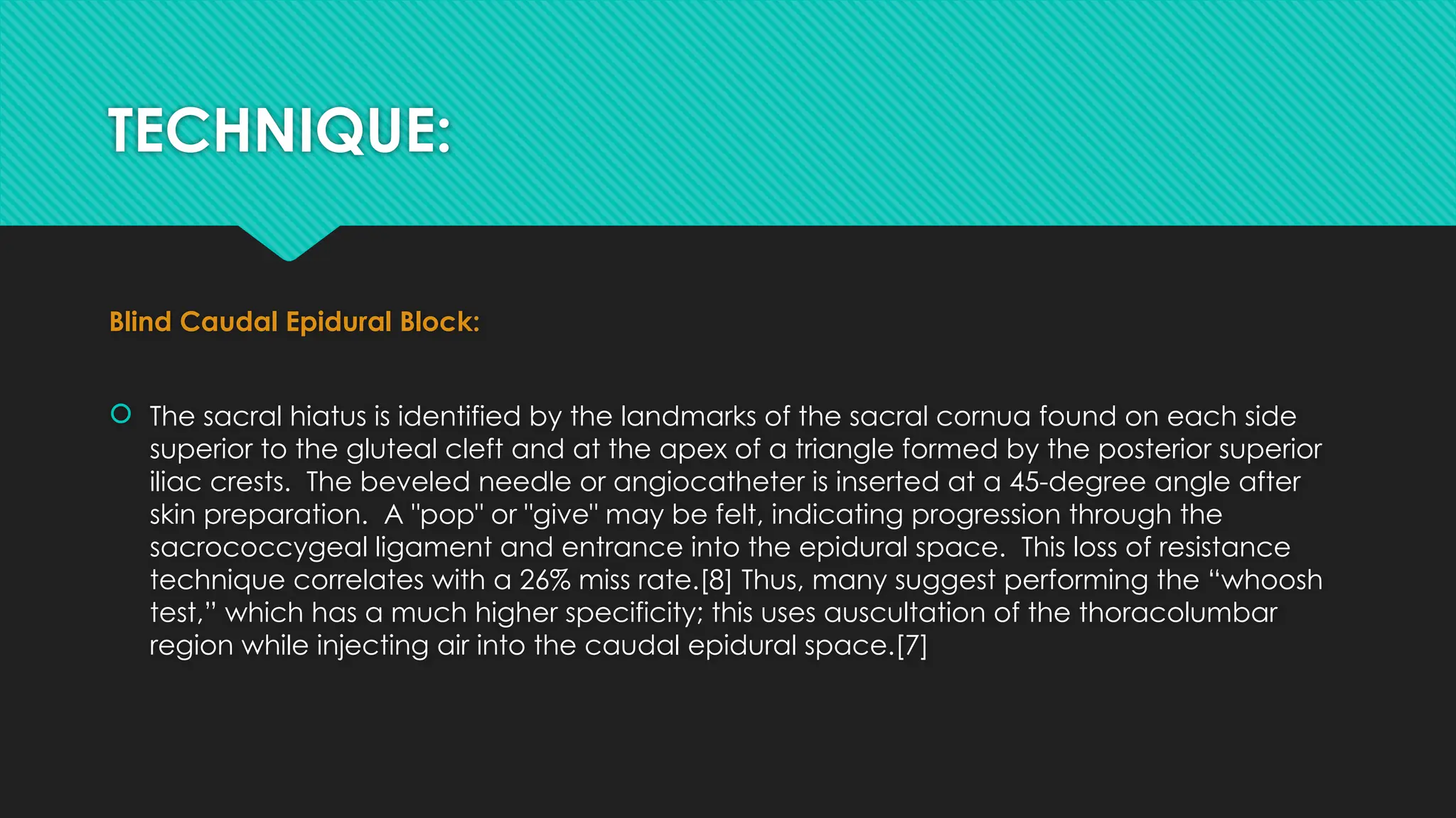 CAUDAL ANAESTHESIA in paediatrics especially for pain releif | PPTX