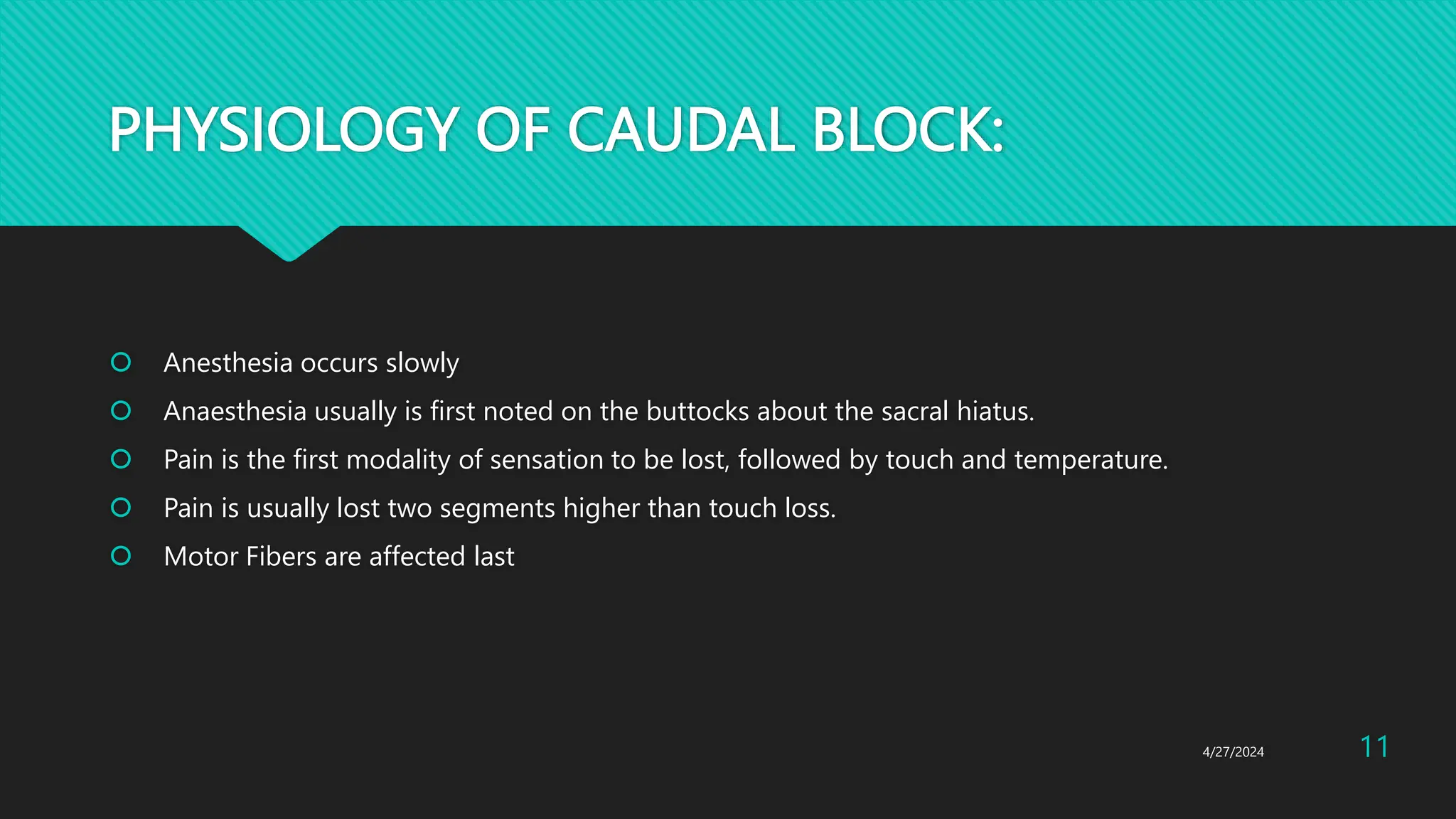 CAUDAL BLOCK and caudal anaesthesia in children | PPTX