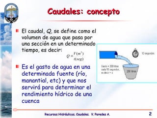 Caudales1.diseño de caudales para ingenieria civil | PPT