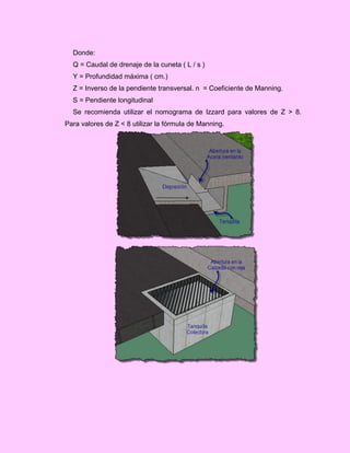calculo de Caudales de diseño en drenaje de carreteras. | PDF