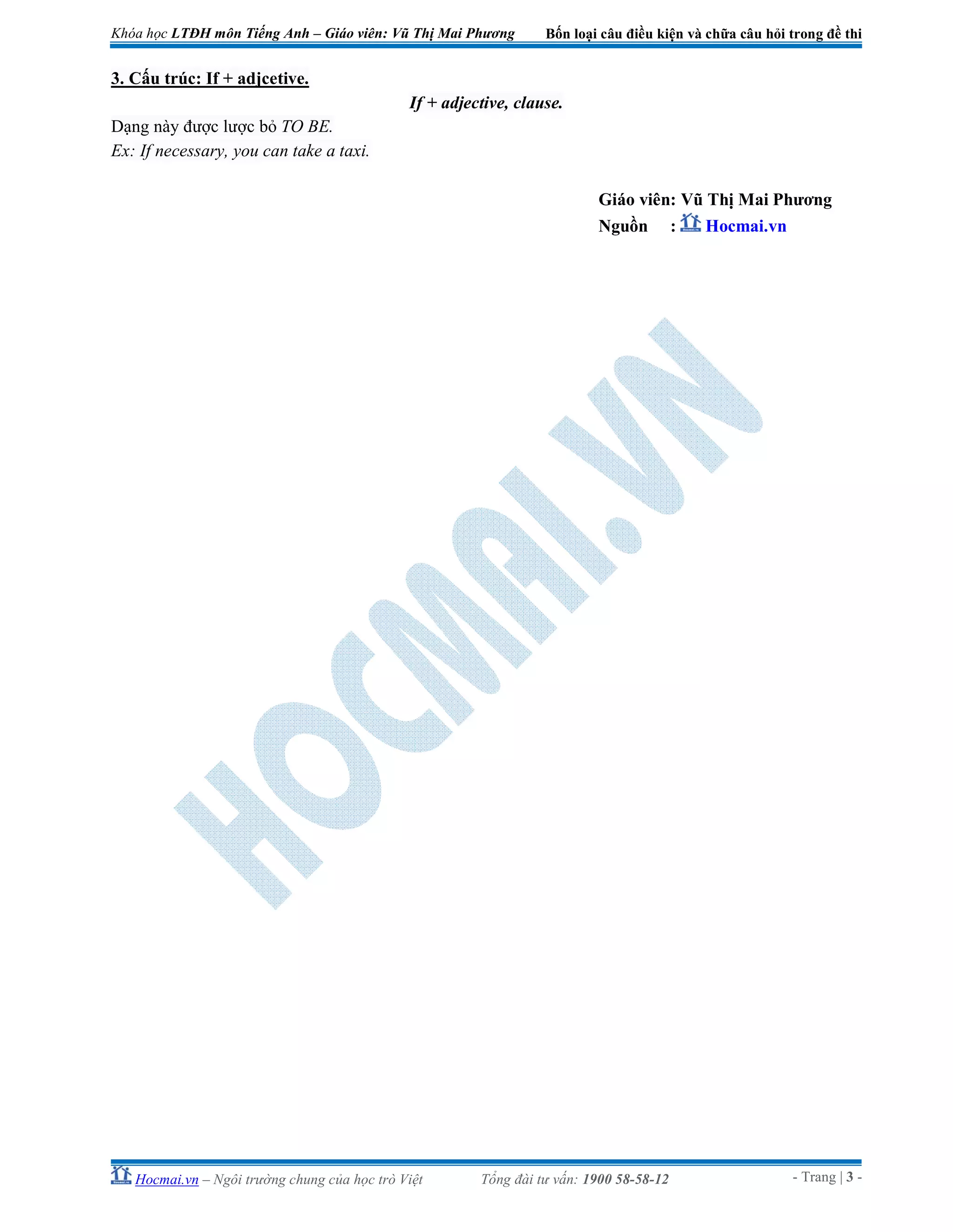 Cau dieu kien_Conditional Sentences | PDF