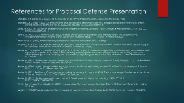 Dissertation proposal defense slideshow; phenomenology, qualitative ...