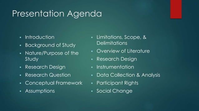 Dissertation proposal defense slideshow; phenomenology, qualitative ...