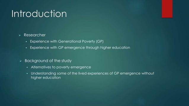 Dissertation proposal defense slideshow; phenomenology, qualitative ...