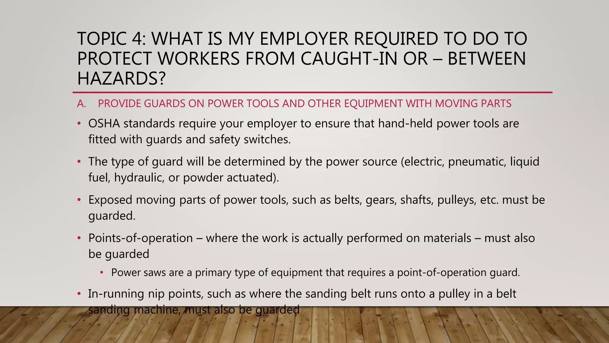 Caught in or -between hazards 2019 | PPTX