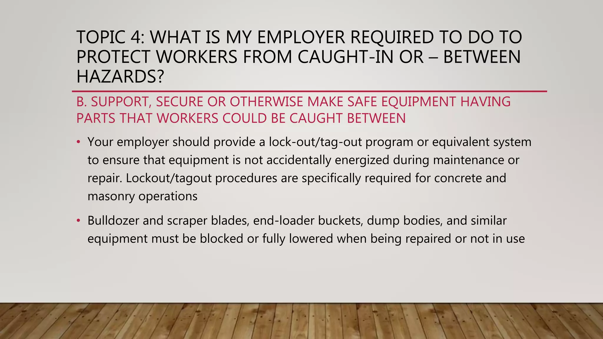 Caught in or -between hazards 2019 | PPTX