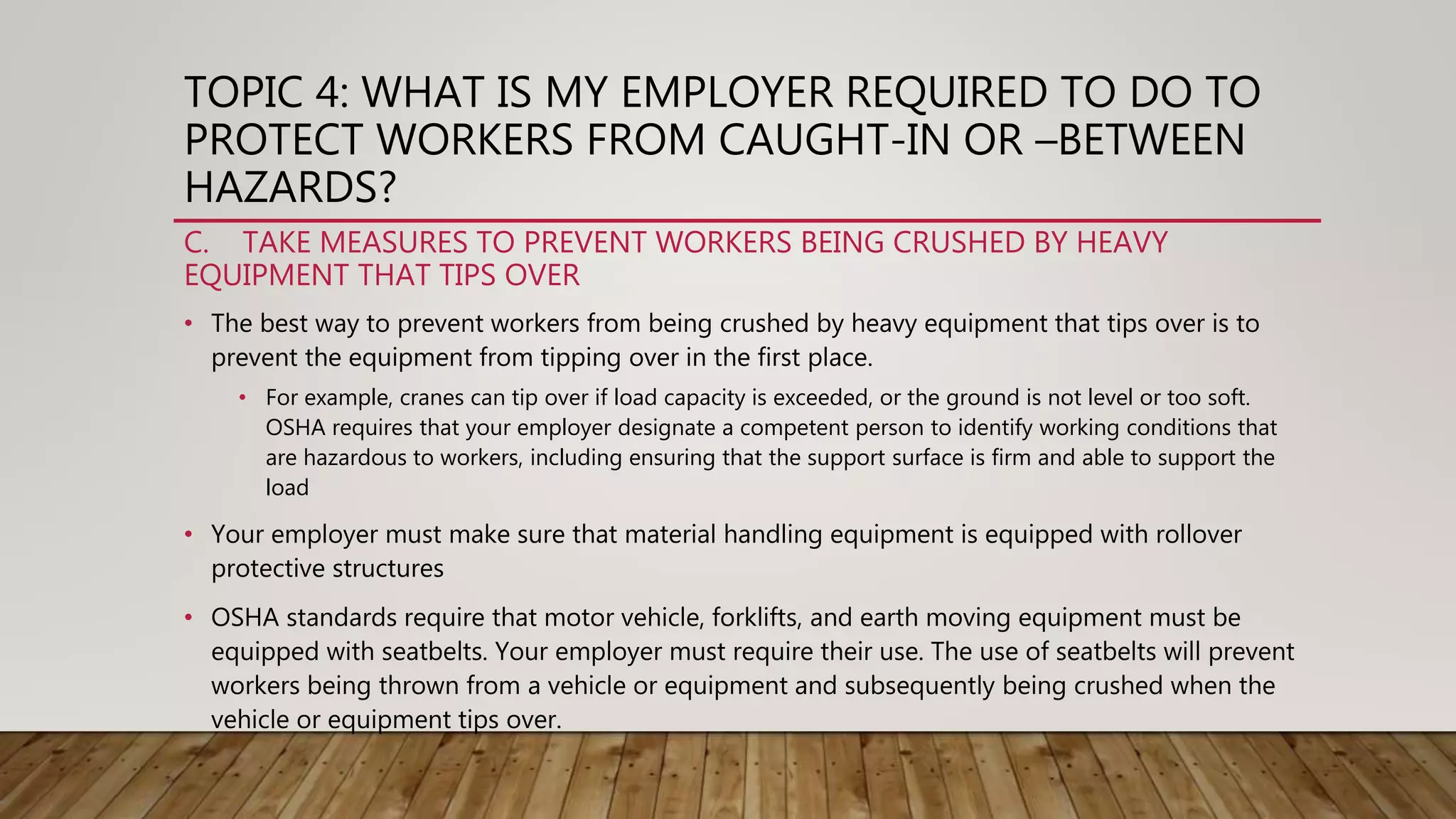 Caught in or -between hazards 2019 | PPTX