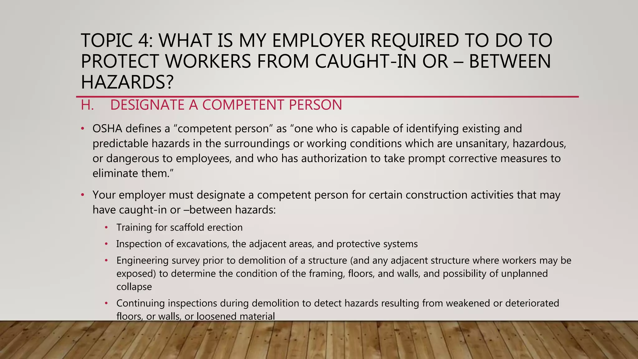 Caught in or -between hazards 2019 | PPTX