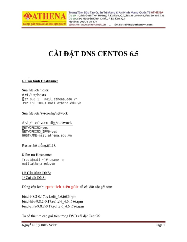 Cau hinh dns centos | PDF