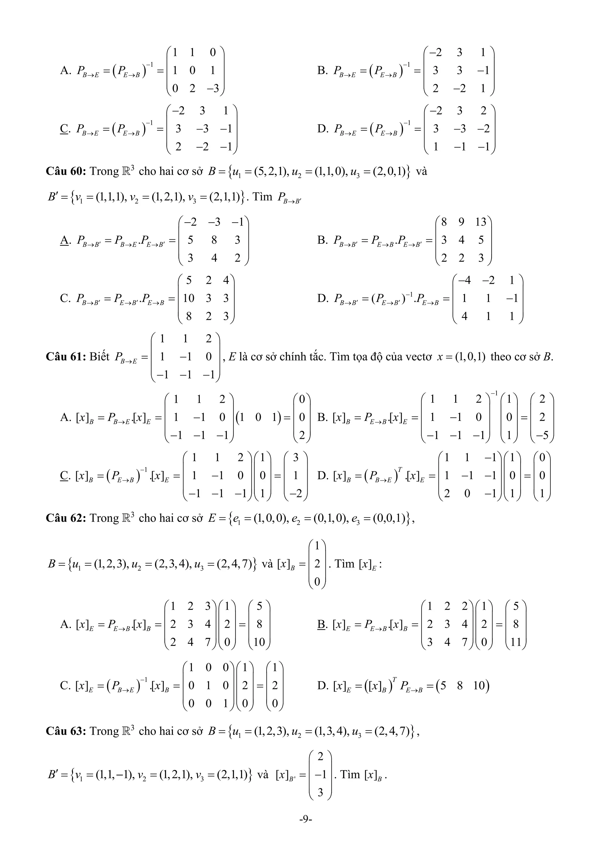 Cauhoi ontap-toan-a3-2020 (2) | PDF