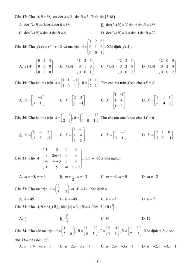 Cauhoi ontap-toan-a3-2020 (2) | PDF