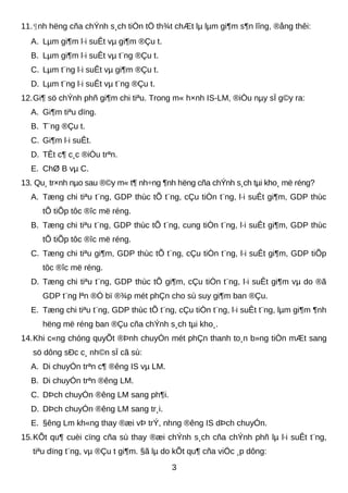 câu hỏi trắc nghiệm kinh tế vĩ mô 2 | DOC