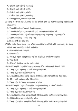 câu hỏi trắc nghiệm kinh tế vĩ mô 2 | DOC