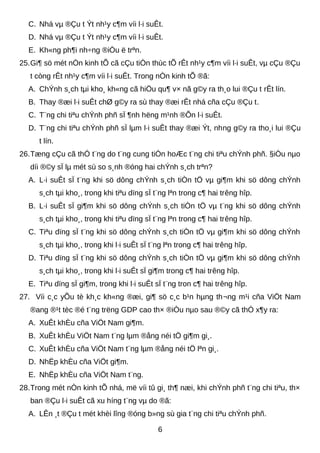 câu hỏi trắc nghiệm kinh tế vĩ mô 2 | DOC