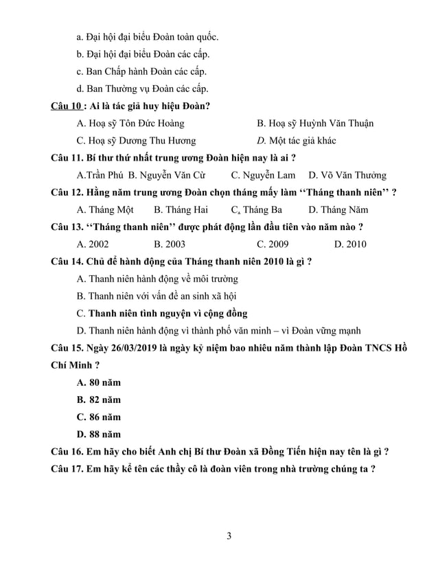 Cau hoi tim hieu ve doan trinh chieu | PDF