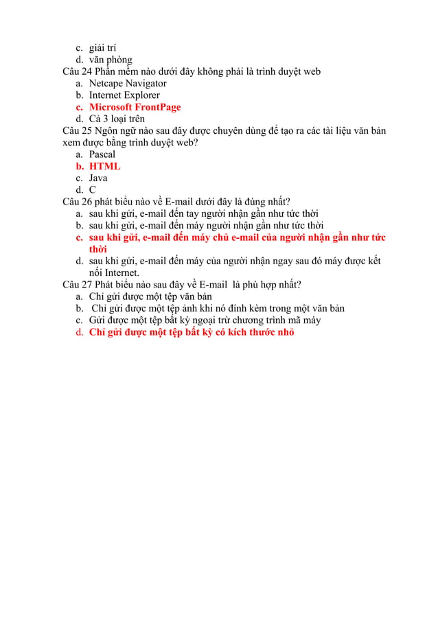 Cau hoi trac_nghiem | PDF