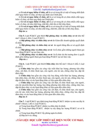 Câu hỏi và trả lời thi an toàn điện | PDF