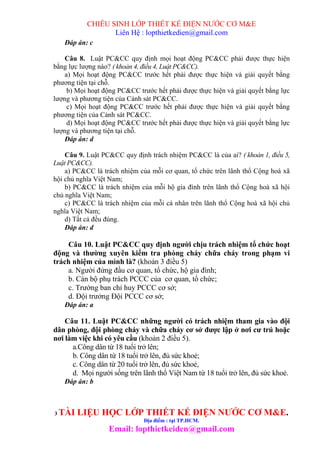 Câu hỏi và trả lời thi an toàn điện | PDF
