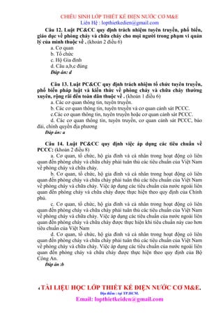 Câu hỏi và trả lời thi an toàn điện | PDF