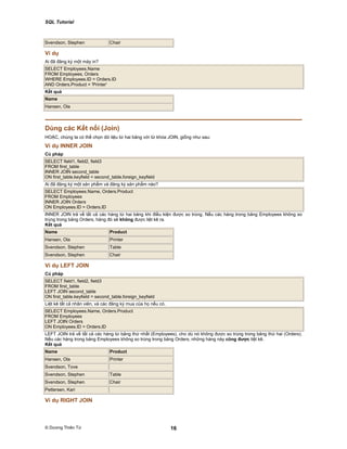 Cau lenh truy van sql | PDF