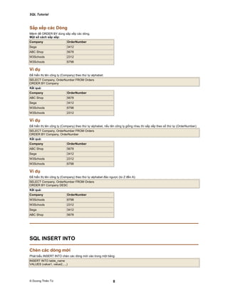 Cau lenh truy van sql | PDF