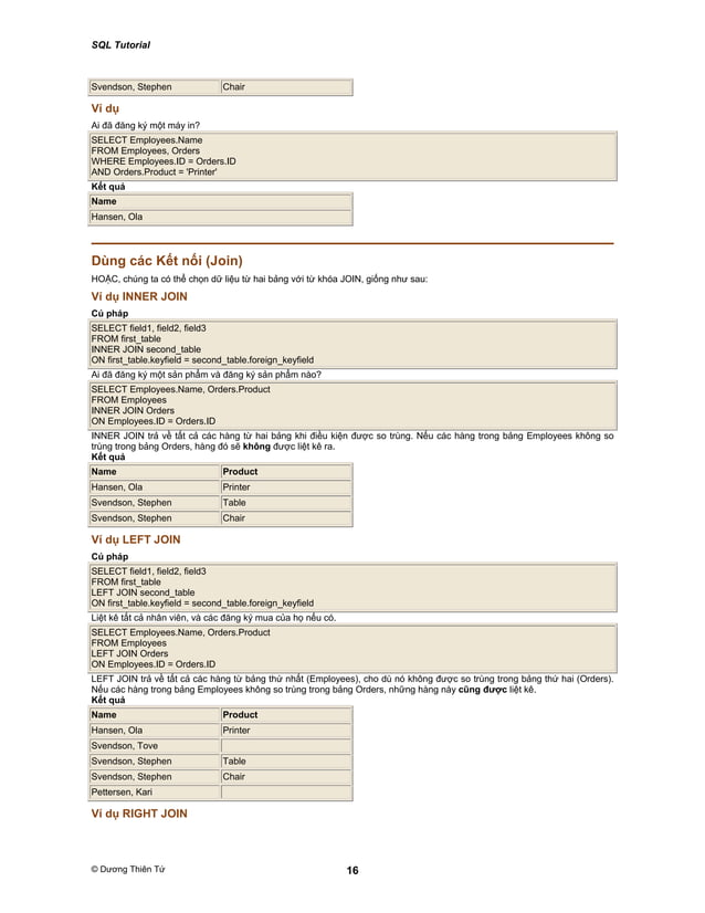 Cau lenh truy_van_sql | PDF