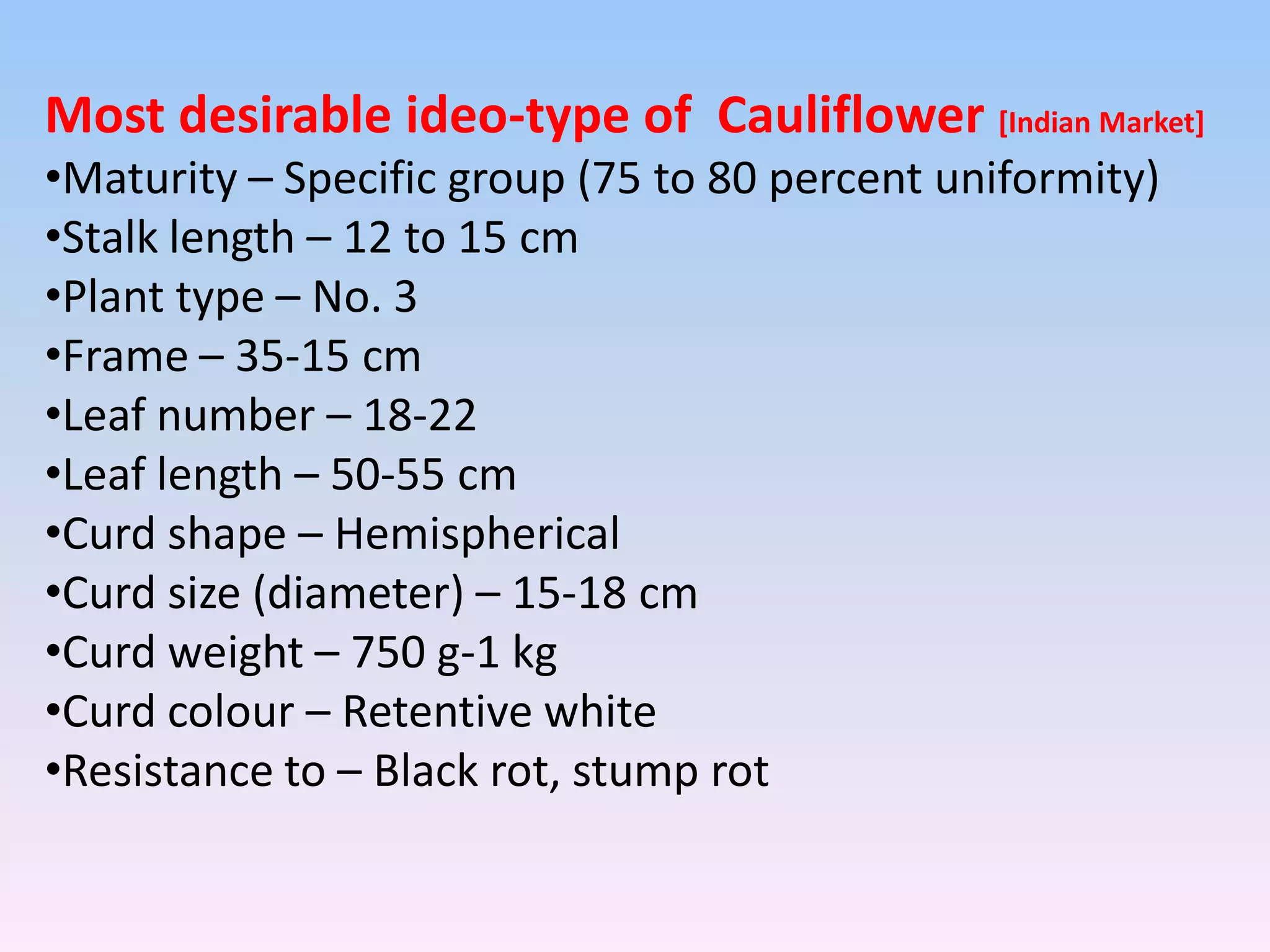 $Cauliflower breeding | PDF