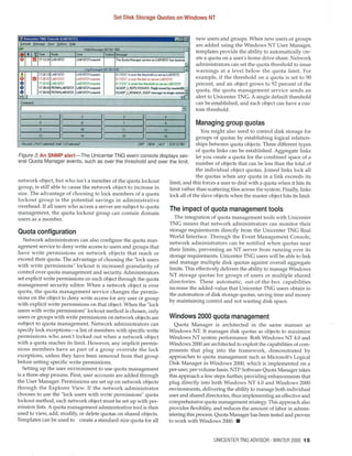 Article on CA UNICENTER TNG and Windows NT Quota Manager integation | PDF