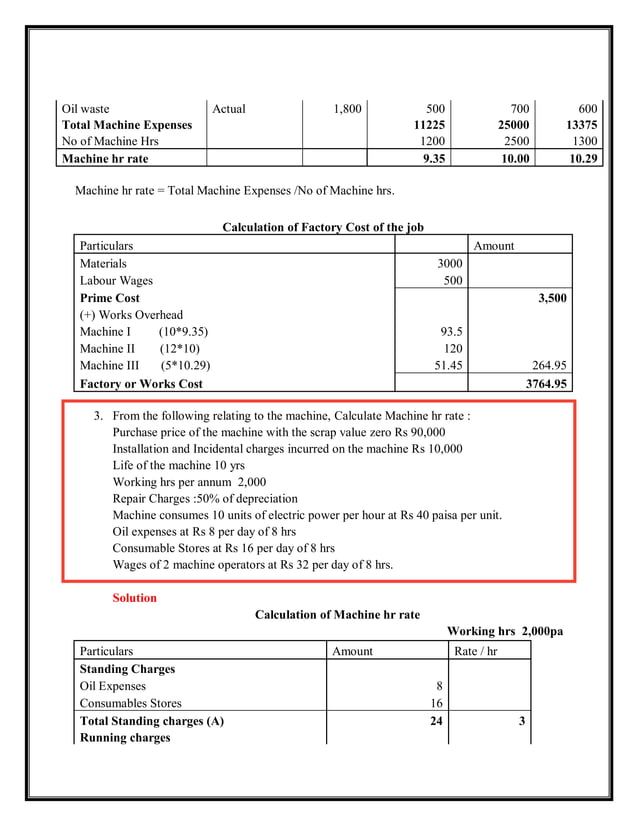 Cost Accounting: Overhead Problems and Solutions | PDF | Business Accounting & Finance | Business