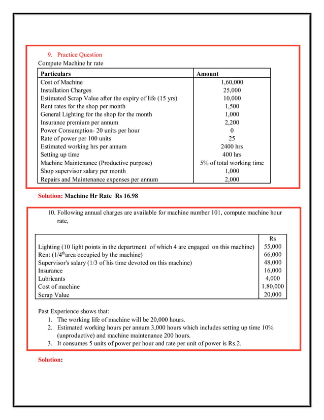Cost Accounting: Overhead Problems and Solutions | PDF | Business Accounting & Finance | Business