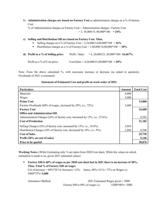 Cost Accounting: Unit-5 Cost Sheet Questions & Answers | PDF