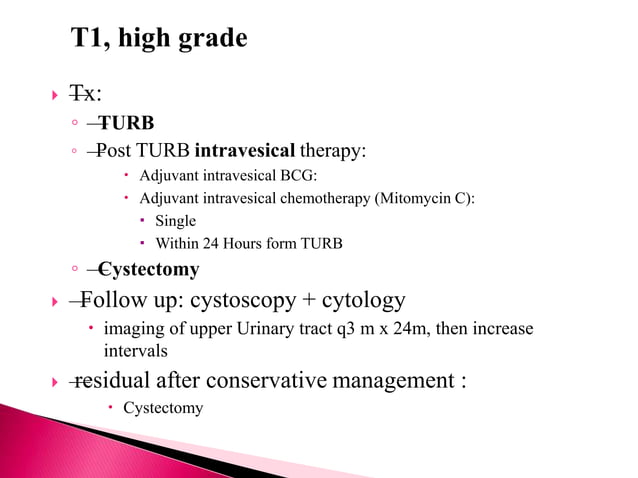 Ca urinary bladder management | PPTX