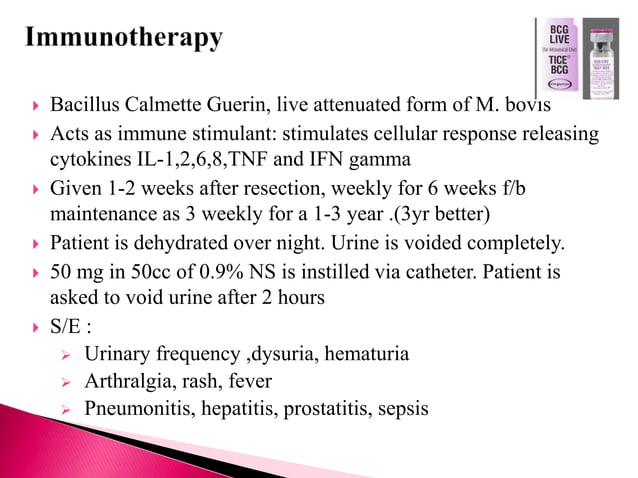 Ca urinary bladder management | PPTX