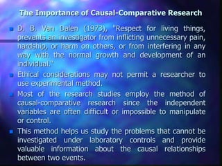 Causal comparative research | PPT