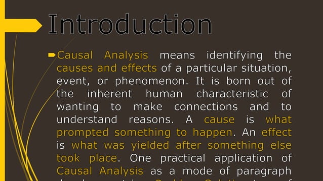 Causal analysis | PPT