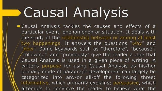 Causal analysis | PPT