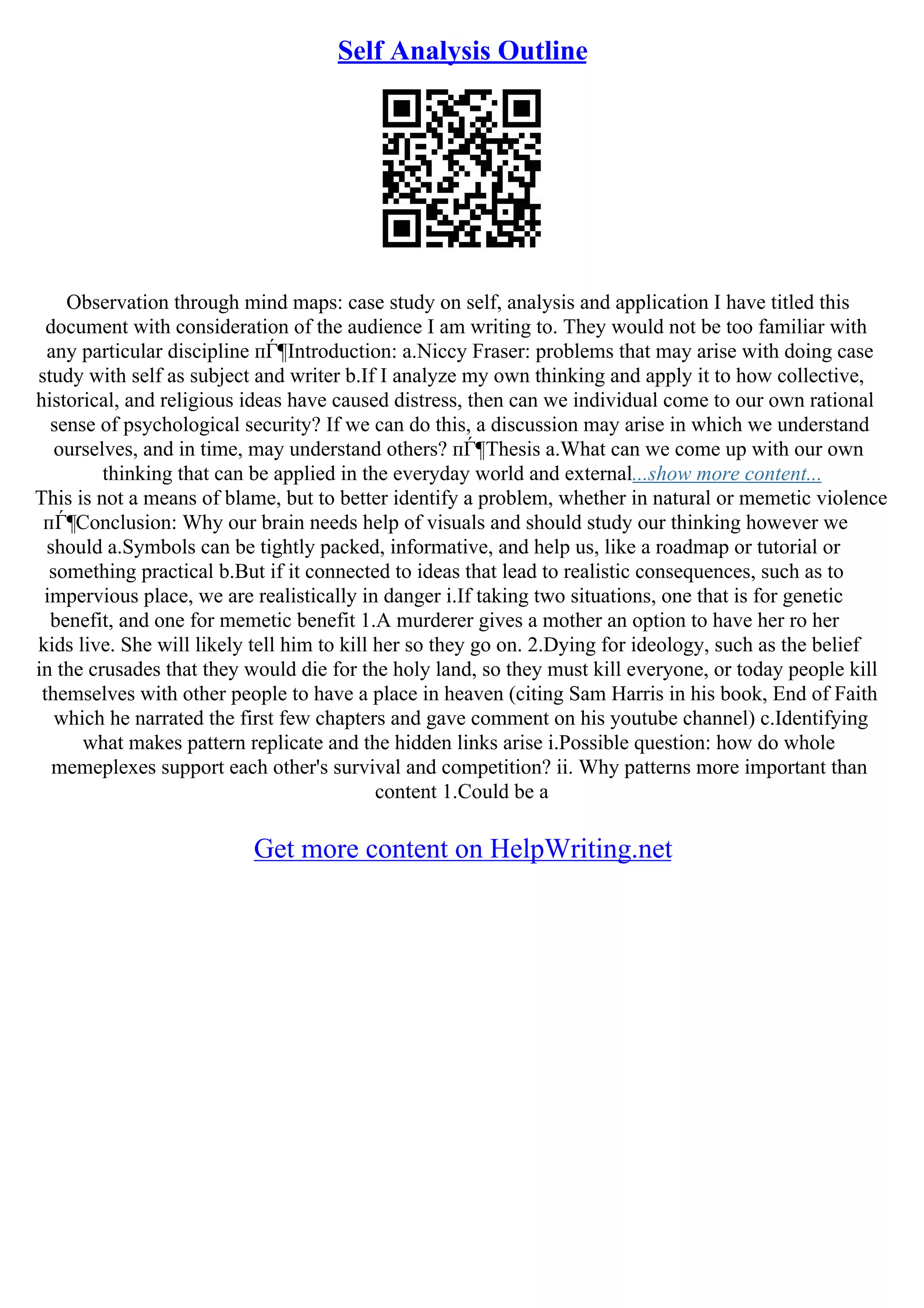 Causal Analysis Essay Outline | PDF