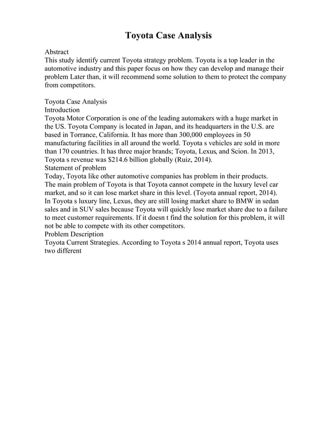 Causal Analysis Essay Sample | PDF