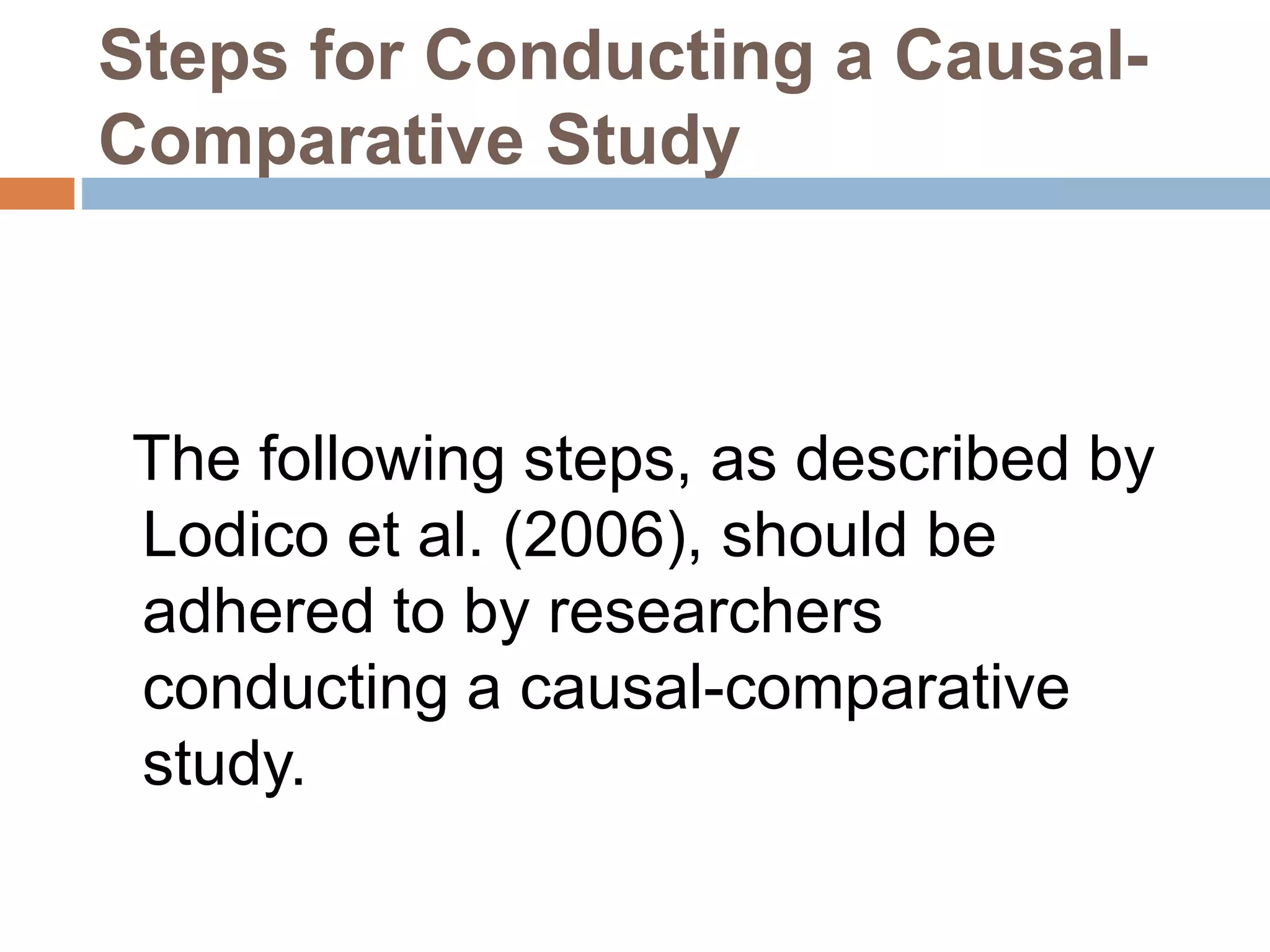 Causal comparative research | PPTX