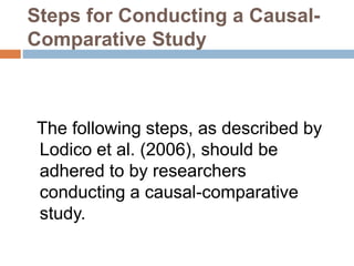 Causal comparative research | PPTX