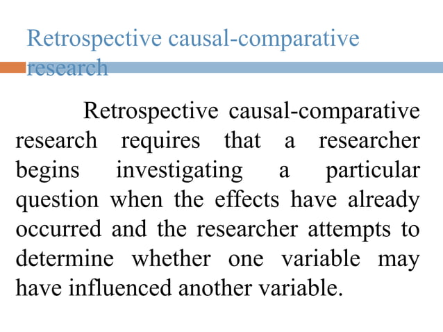 Causal comparative research | PPTX