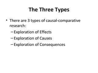 Causal comparative research | PPT