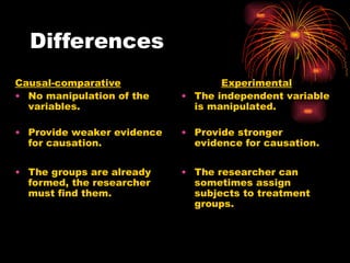 causal comparative research and its kinds | PPT
