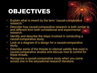 causal comparative research and its kinds | PPT